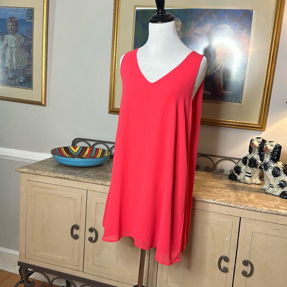 Gianni Bini | Dresses | Coral Gb Giani Bini Dress With Overlay Back ...
